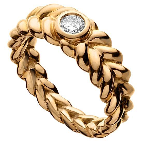Customizable Diamond Braid Ring in 18K For Sale at 1stDibs