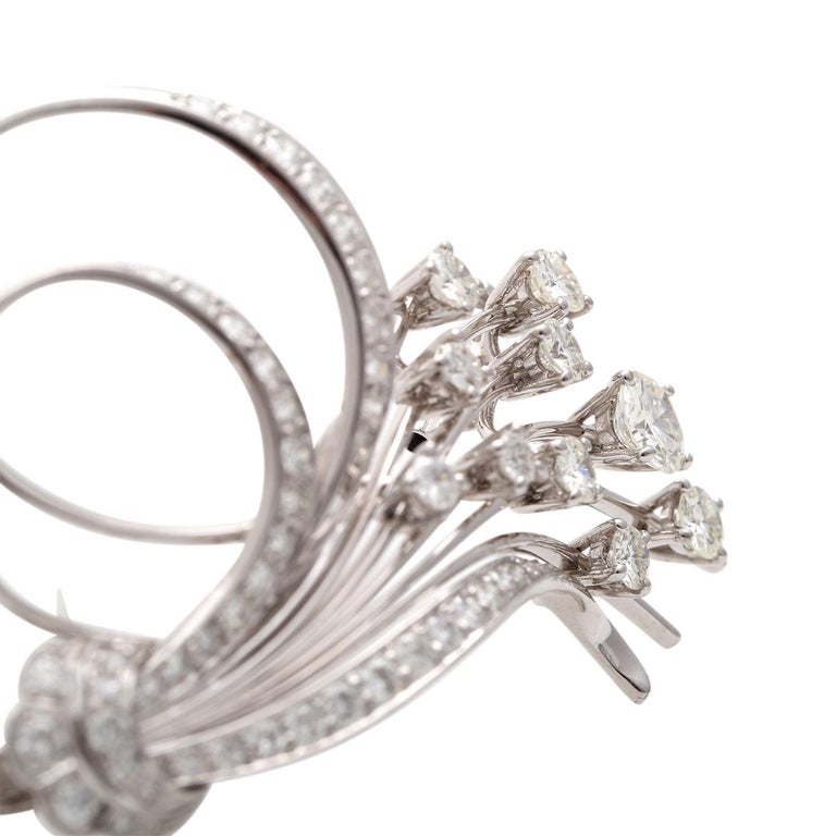 Diamond Brooch For Sale at 1stDibs