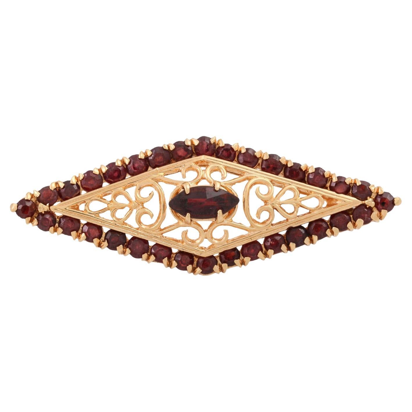 Antique Garnet Brooch For Sale at 1stDibs