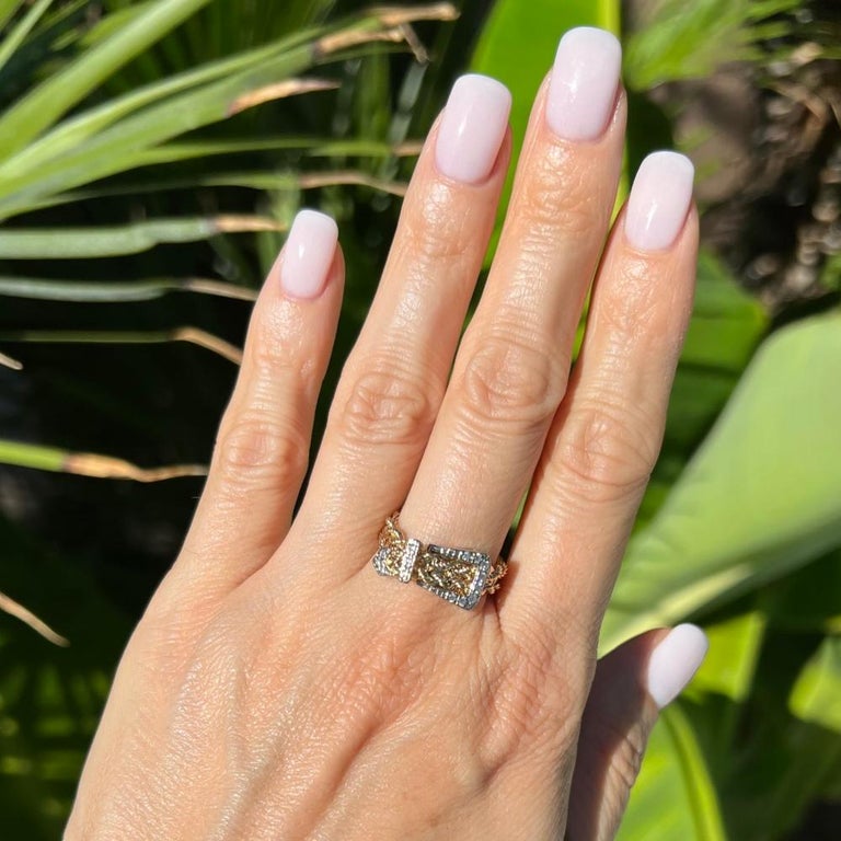 Diamond Buckle Clasp Gold Designer John Atencio Designer Braid Rope ...