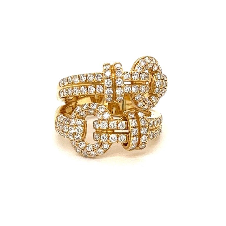 Diamond Buckle Ring For Sale at 1stDibs