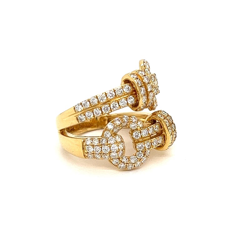 Diamond Buckle Ring For Sale at 1stDibs
