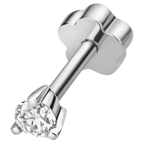 DIAMOND CARTILAGE 3 CLAW STUD IN 18CT WHITE Gold For Sale at 1stDibs