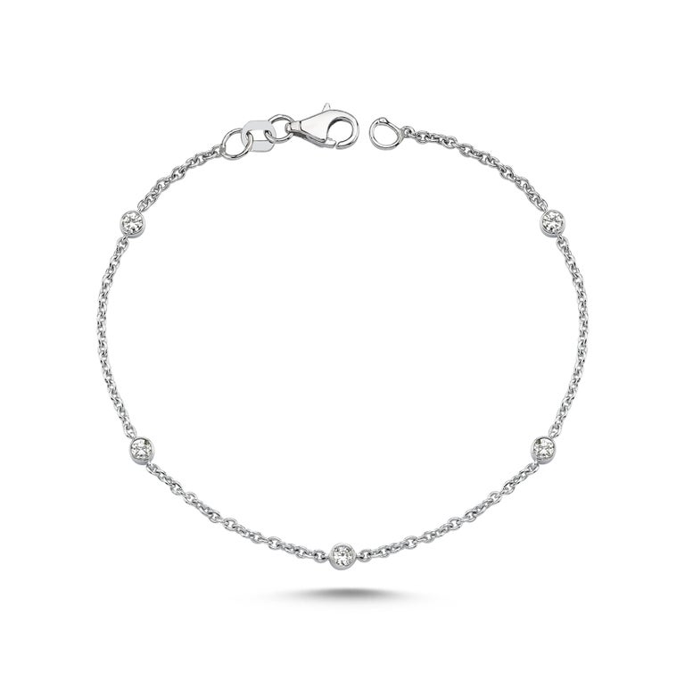 Diamond Chain Bracelet For Sale at 1stDibs