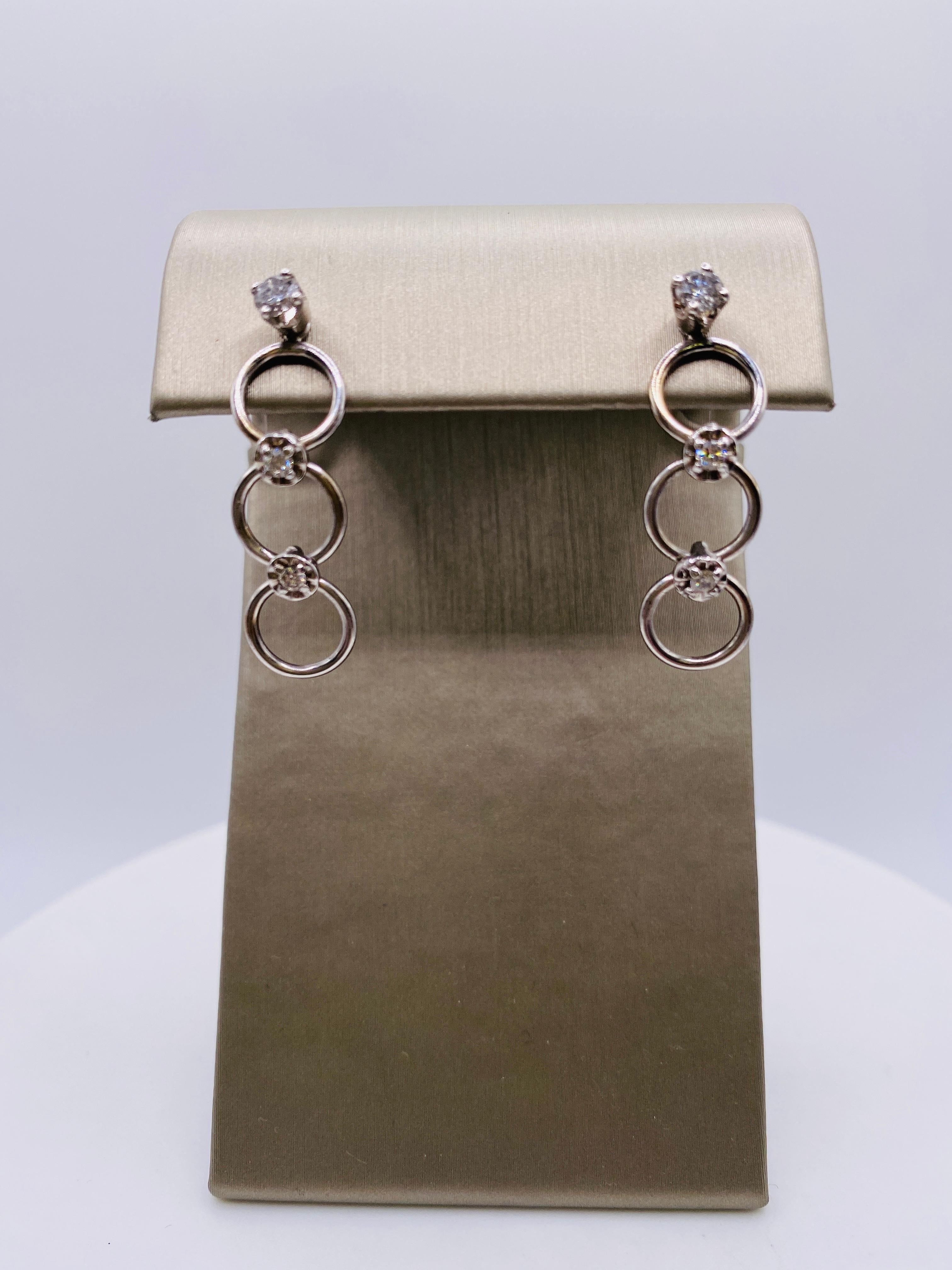 Diamond Chain Mail Earring Jackets at 1stDibs