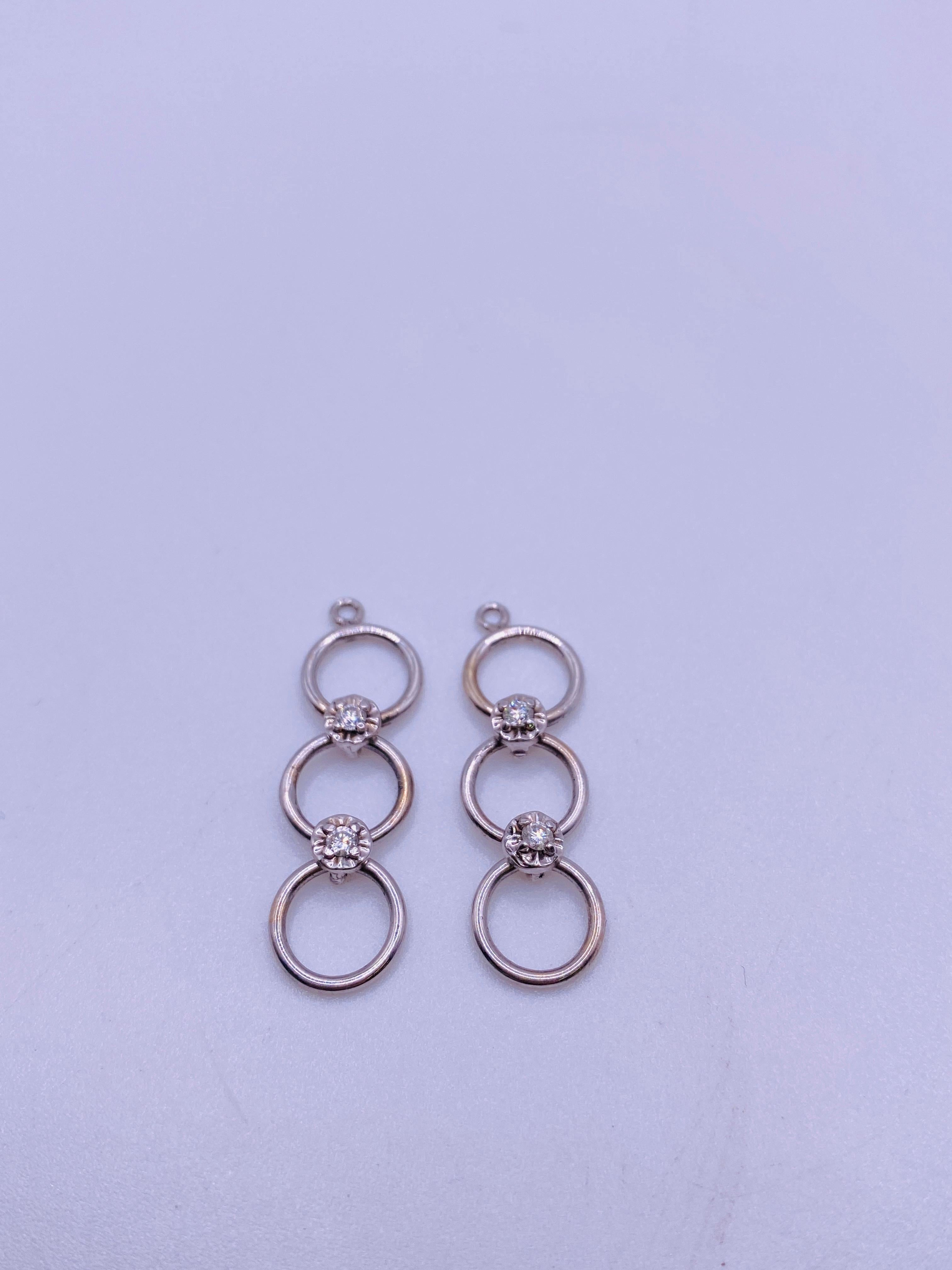 Diamond Chain Mail Earring Jackets at 1stDibs