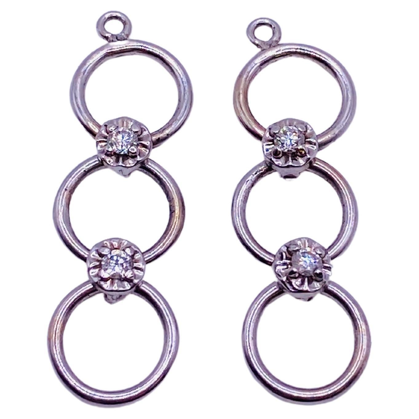 Diamond Chain Mail Earring Jackets at 1stDibs