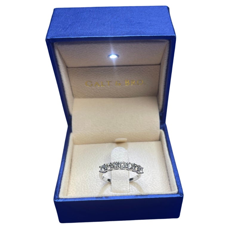 Diamond Classic Stack Eternity Wedding Anniversary Band 14 Karat White