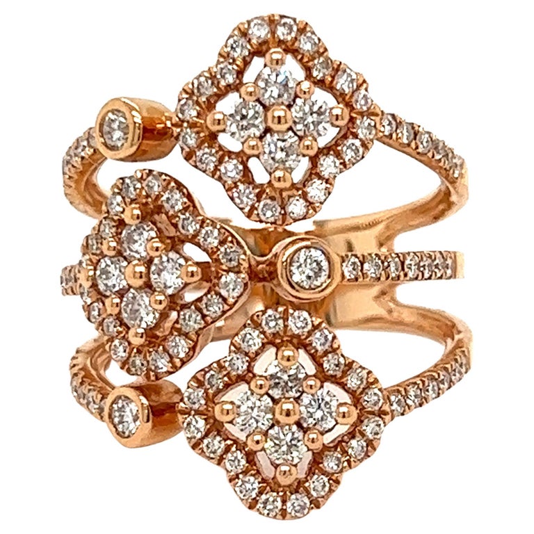 Diamond Clover Ring For Sale at 1stDibs