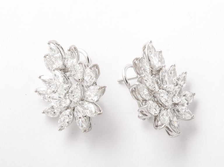 Diamond Cluster Earring For Sale at 1stDibs
