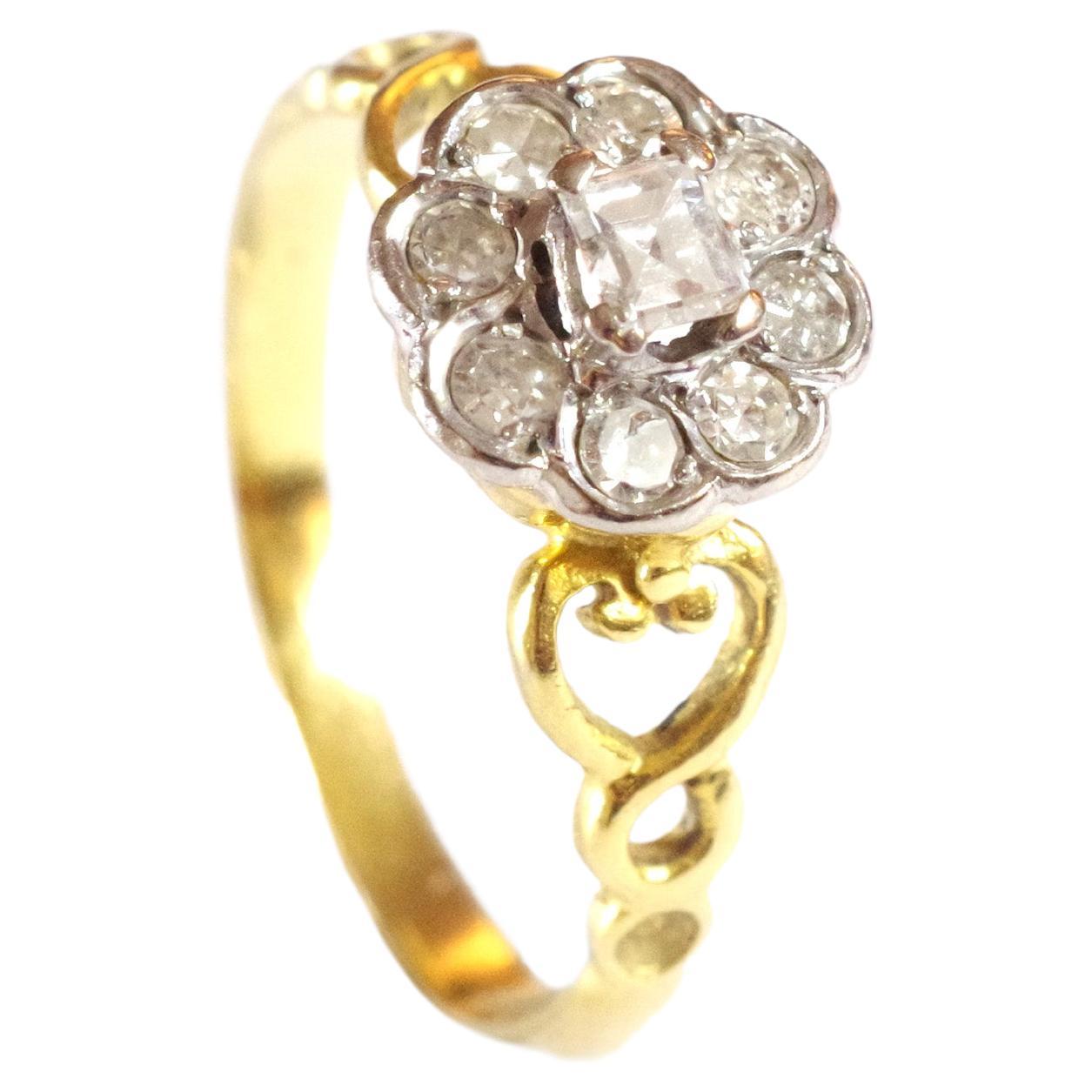 Gold Buttercup Flower Ring For Sale at 1stDibs