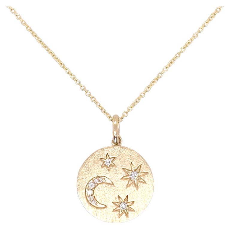 Collier constellation en diamants, finition satinée, pendentif en forme ...