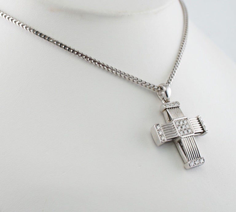 Diamond Cross Necklace Cross Pendant 18K Gold by Di Modolo For Sale at ...