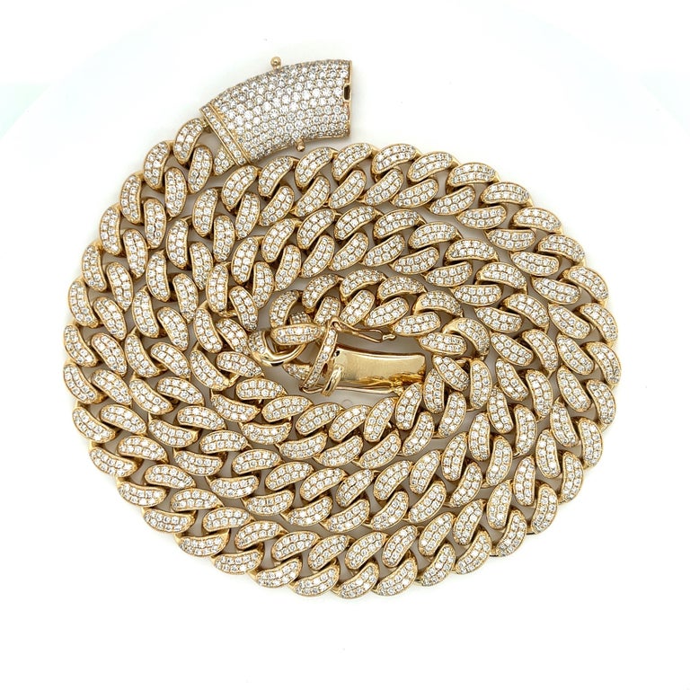 Diamond Cuban Link Necklace For Sale at 1stDibs