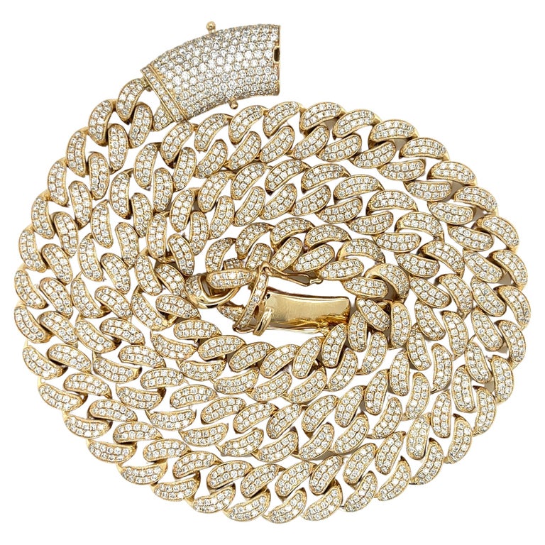 Diamond Cuban Link Necklace For Sale at 1stDibs