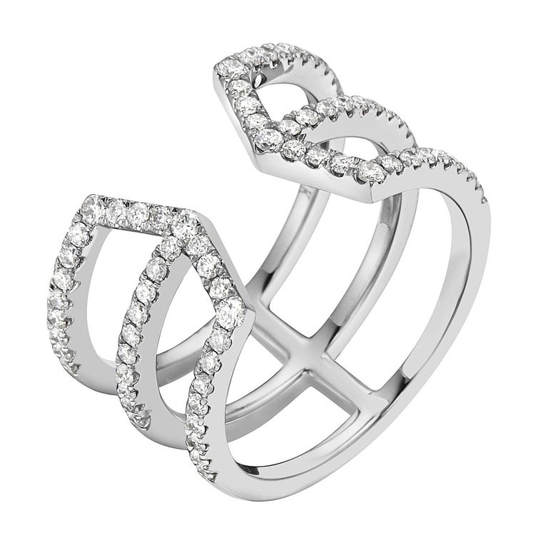 Diamond Cuff Ring For Sale at 1stDibs