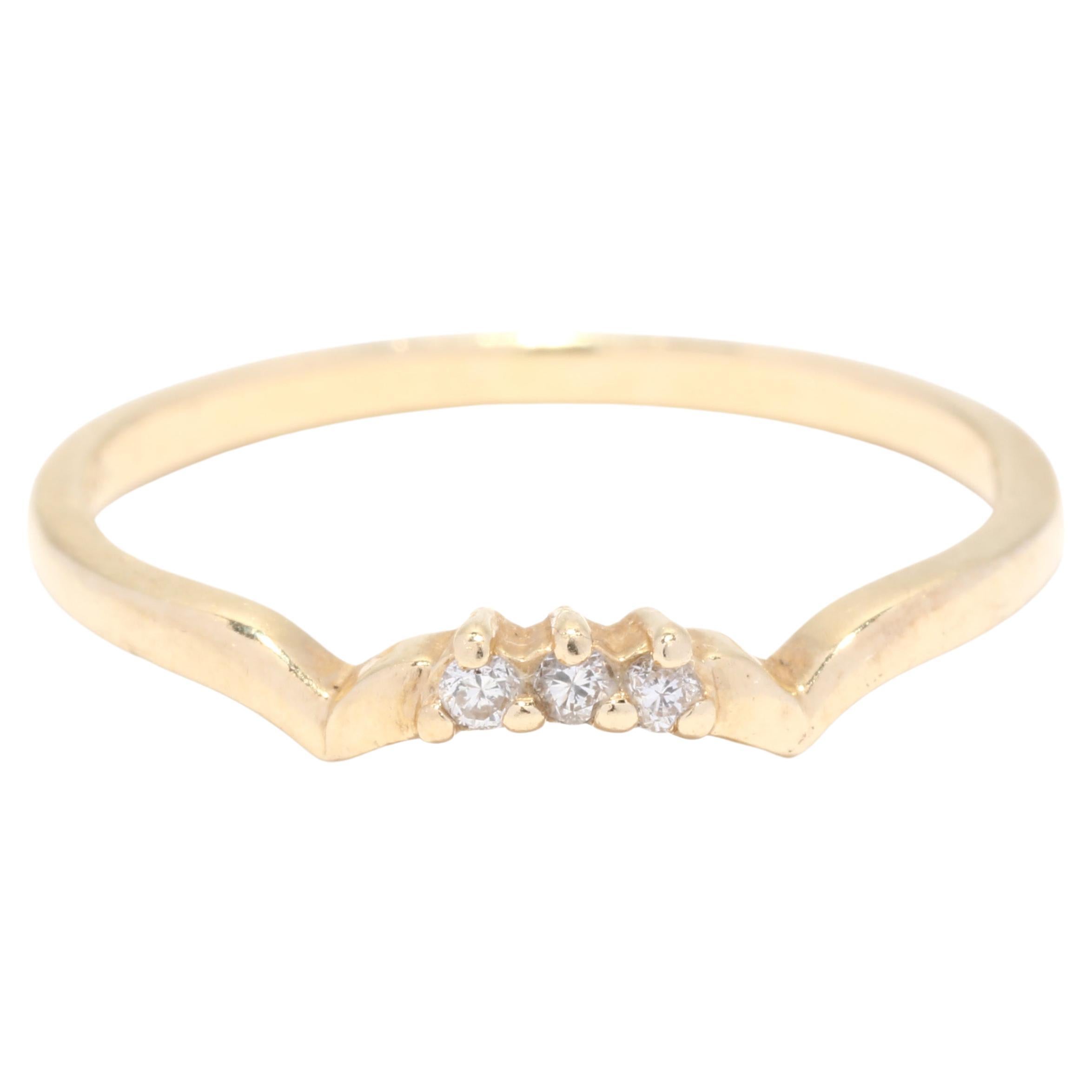 1 Ctw Diamond Wedding Band, 14K Yellow Gold, Ring, Stackable Diamond ...