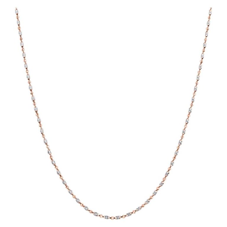 Diamond Cut Two-Tone Gold Chain For Sale at 1stDibs