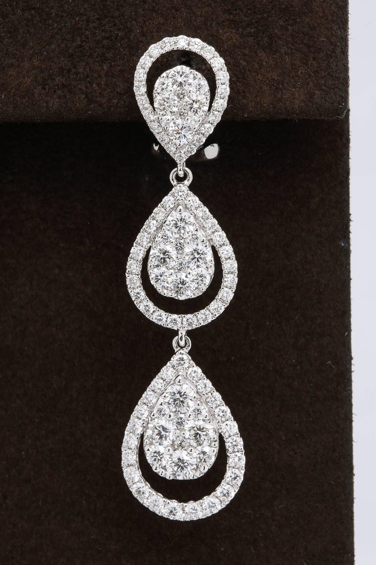 Diamond Dangle Drop Earrings For Sale at 1stDibs | diamond dangle ...