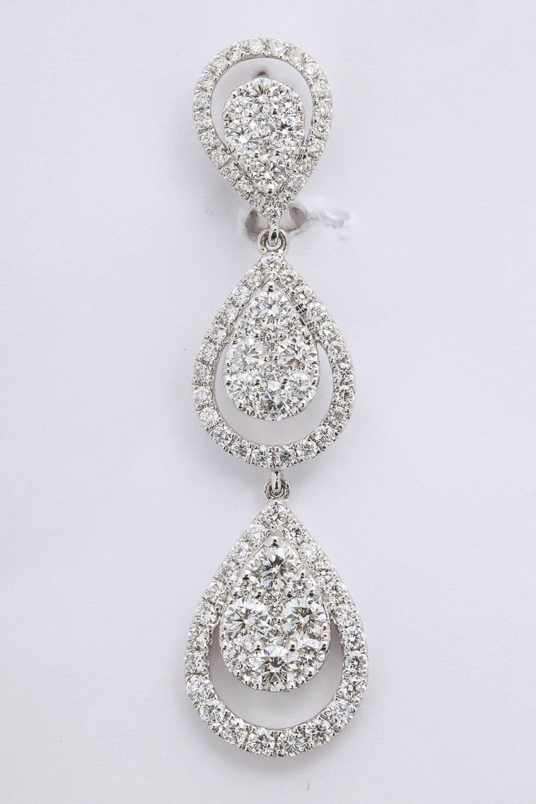 Diamond Dangle Drop Earrings For Sale at 1stDibs | diamond dangle ...