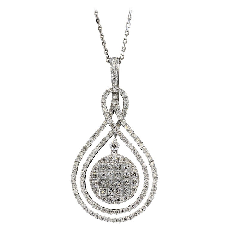 Diamond Dangle Gold Pendant at 1stDibs