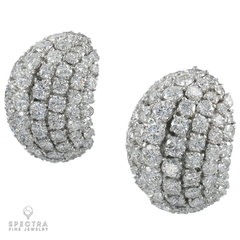 Spectra Fine Jewelry, Diamond Dome Earrings For Sale at 1stDibs