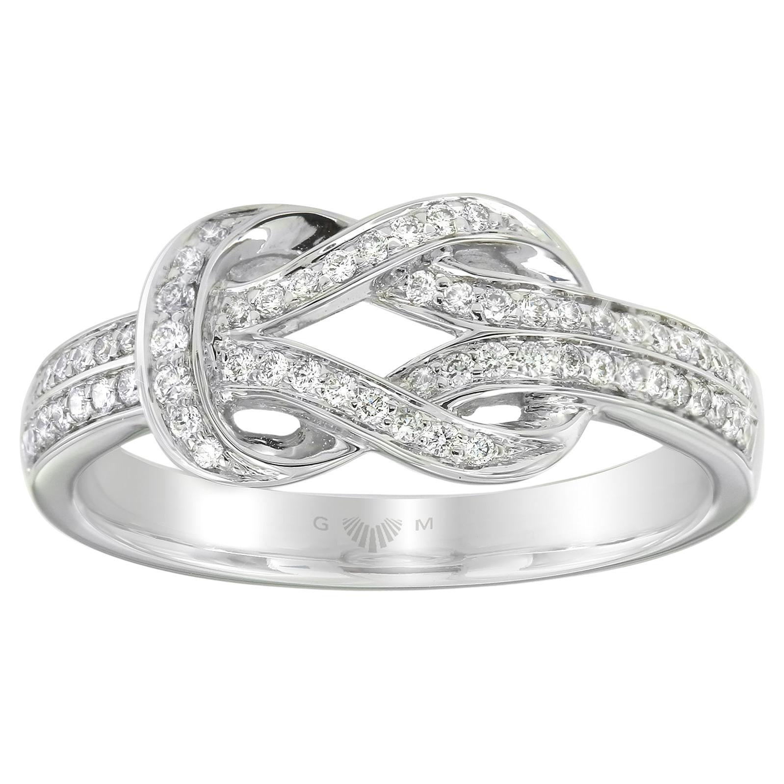 Florence Diamond Dress Ring 0.33ct in 18ct White Gold For Sale at 1stDibs