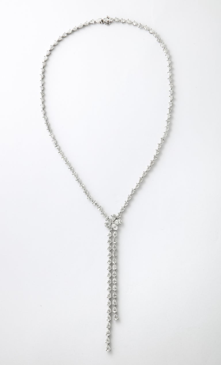 Diamond Drop Necklace For Sale at 1stDibs