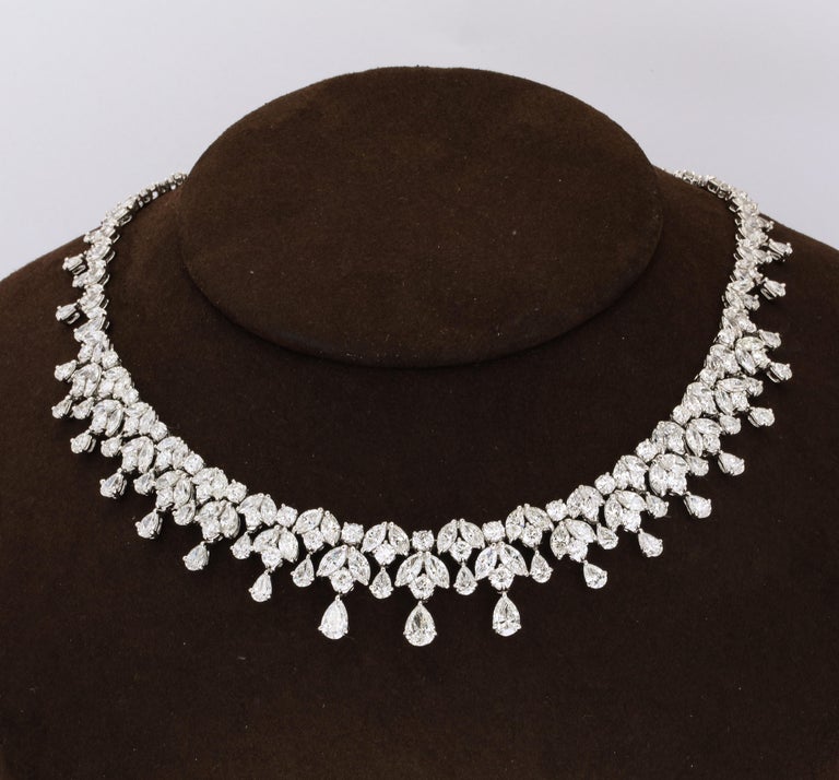 Diamond Drop Necklace For Sale at 1stDibs