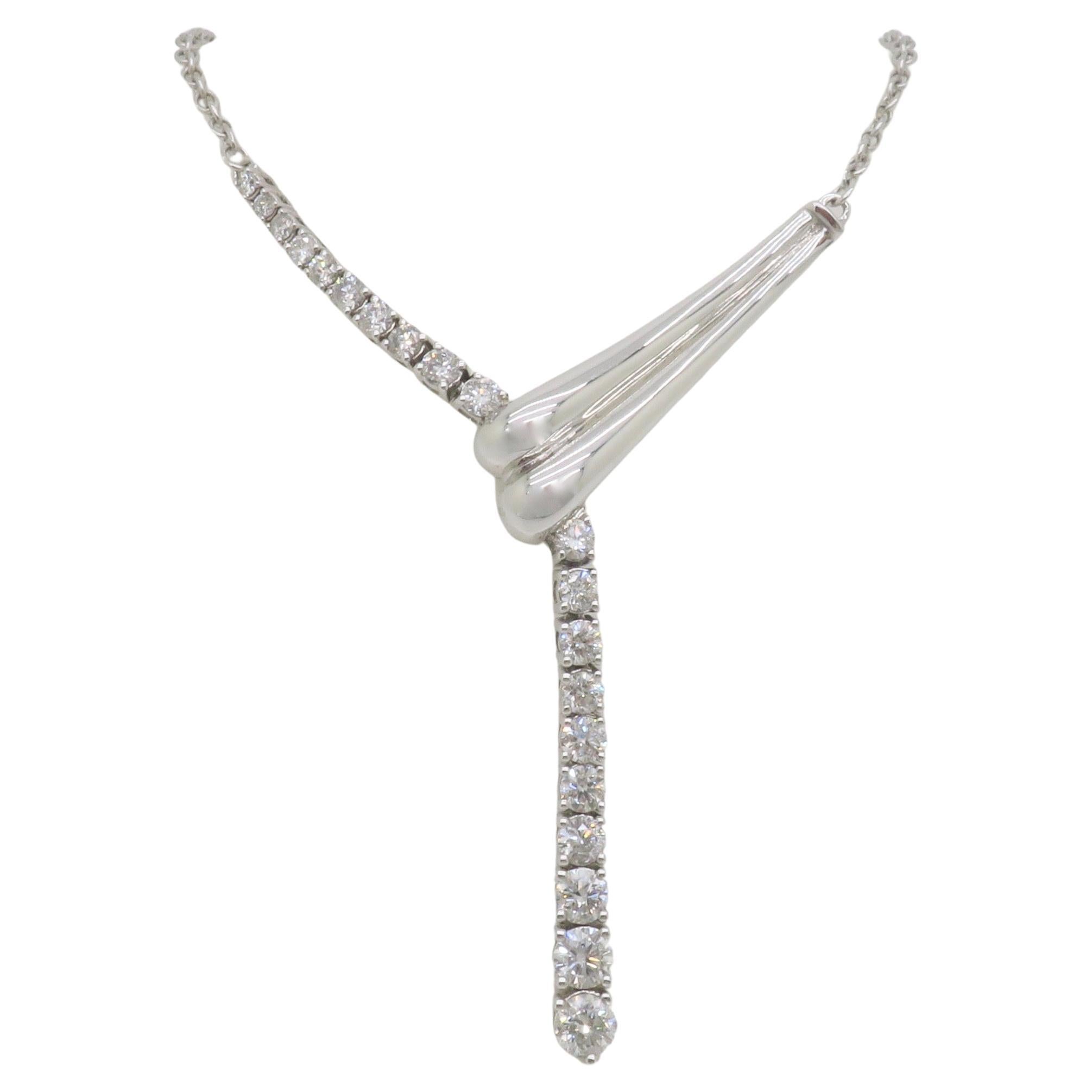 Diamond Drop Necklace For Sale at 1stDibs