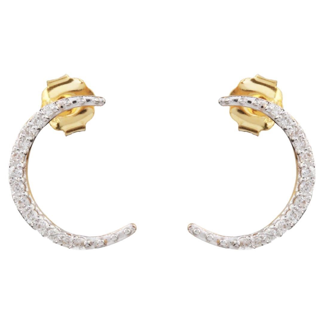 14k gold 0.66cts Diamond Earring For Sale at 1stDibs