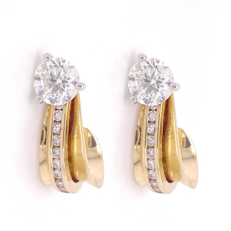 Diamond Earring Jackets, Triple Style w Diamonds or Without Drop ...