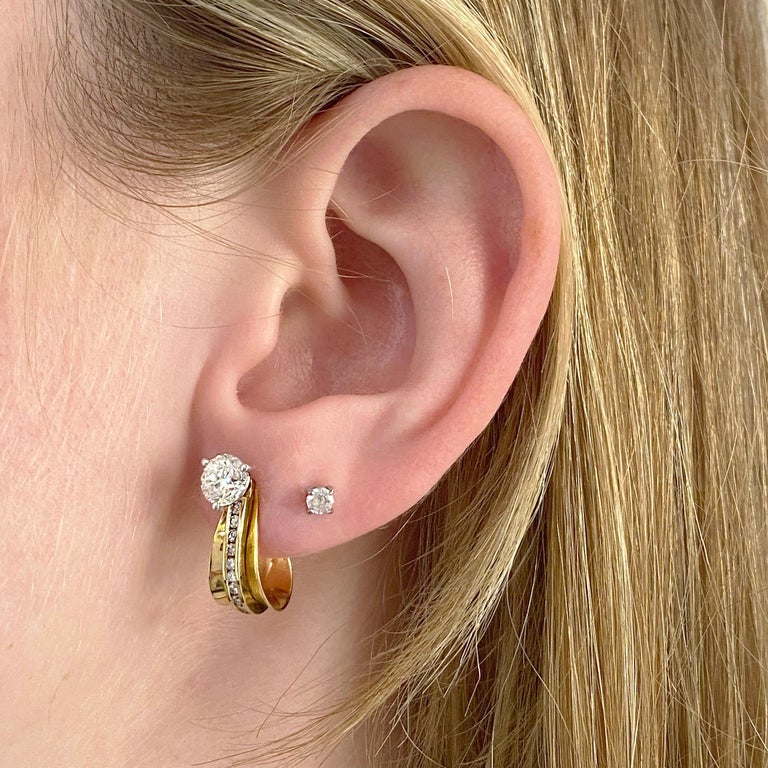 Diamond Earring Jackets, Triple Style w Diamonds or Without Drop ...