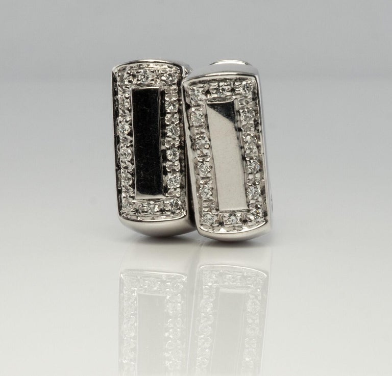 Diamond Earrings DD Gioielli 18K White Gold Italy For Sale at 1stDibs