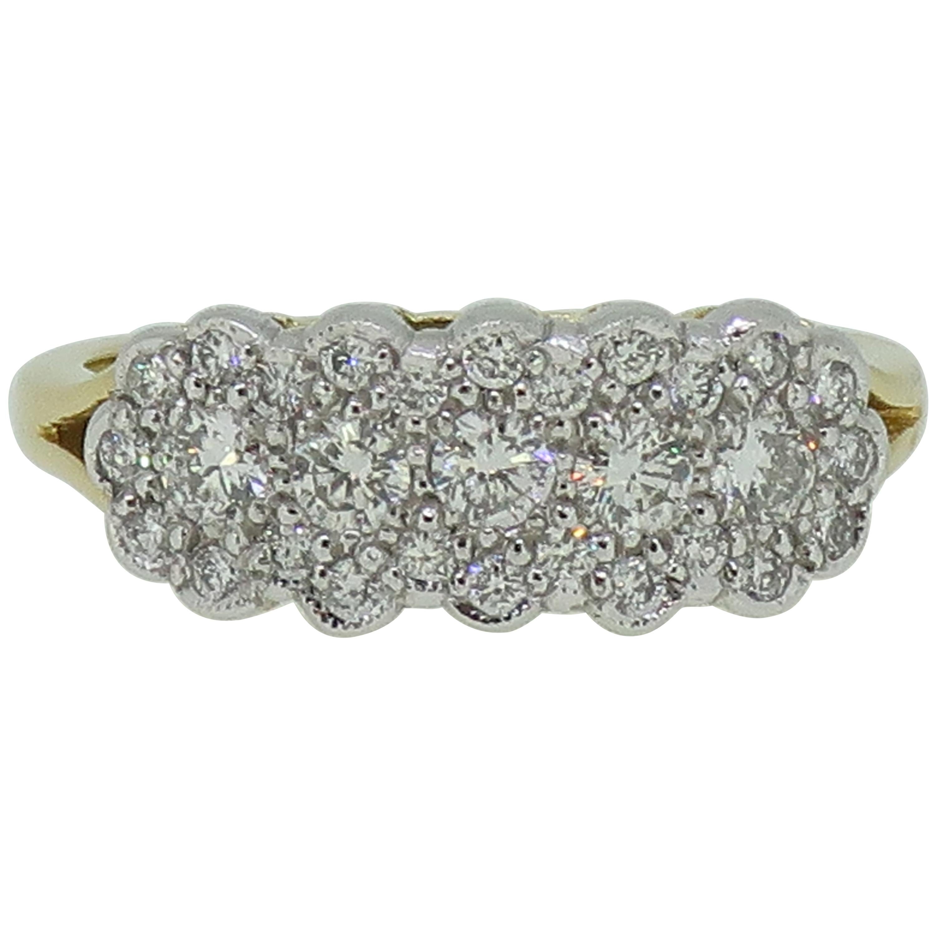 18 Karat Yellow Gold Gents “Rolex” Style Diamond Ring at 1stDibs ...