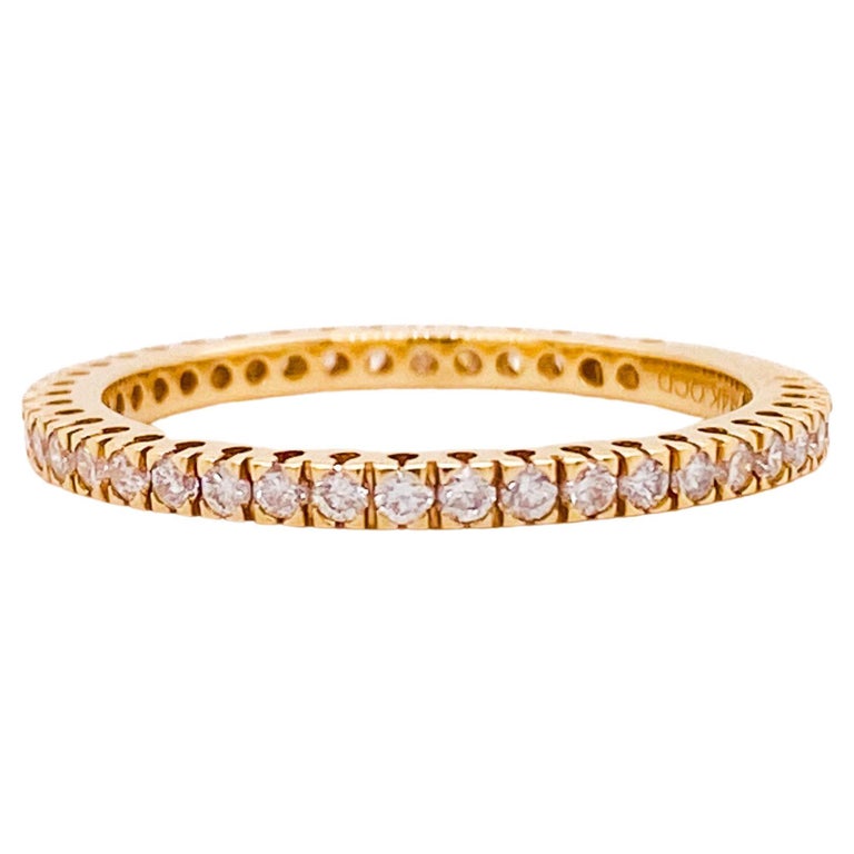 Diamond Eternity Band 1/2 Carat, 14K Yellow or White or Rose Gold ...