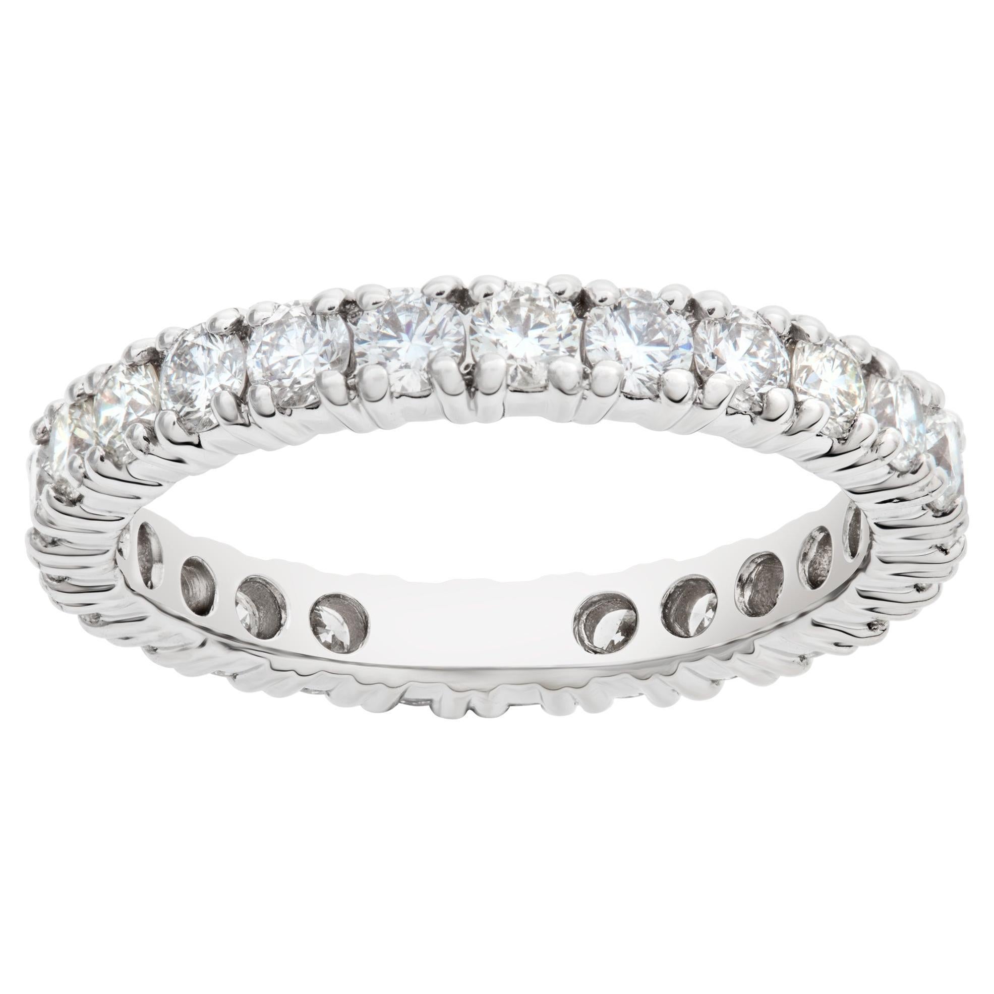 Diamond Eternity Band in 14k White Gold For Sale at 1stDibs
