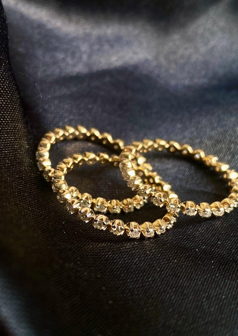 Diamond Eternity Band Stack, Natural Diamond Ring Stack, Dainty ...