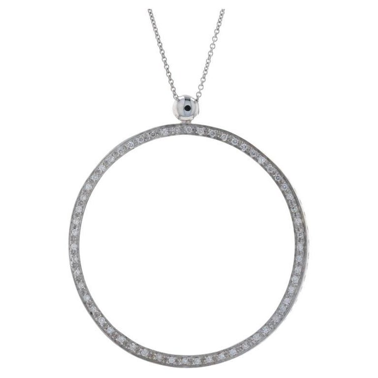 Diamond Eternity Pendant Necklace, 18k Gold Round Brilliant .33ctw For ...