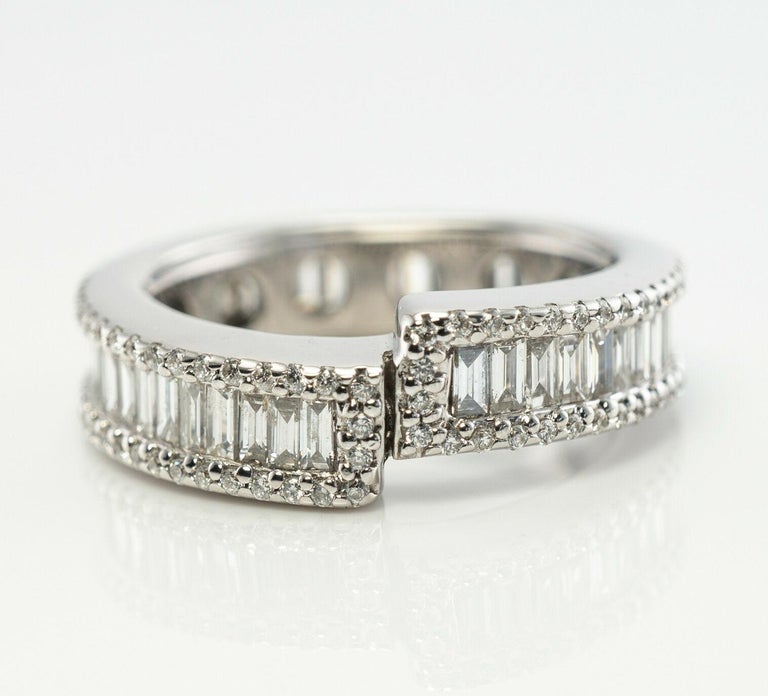Diamond Eternity Ring 18K White Gold Band 2.80 TDW For Sale at 1stDibs