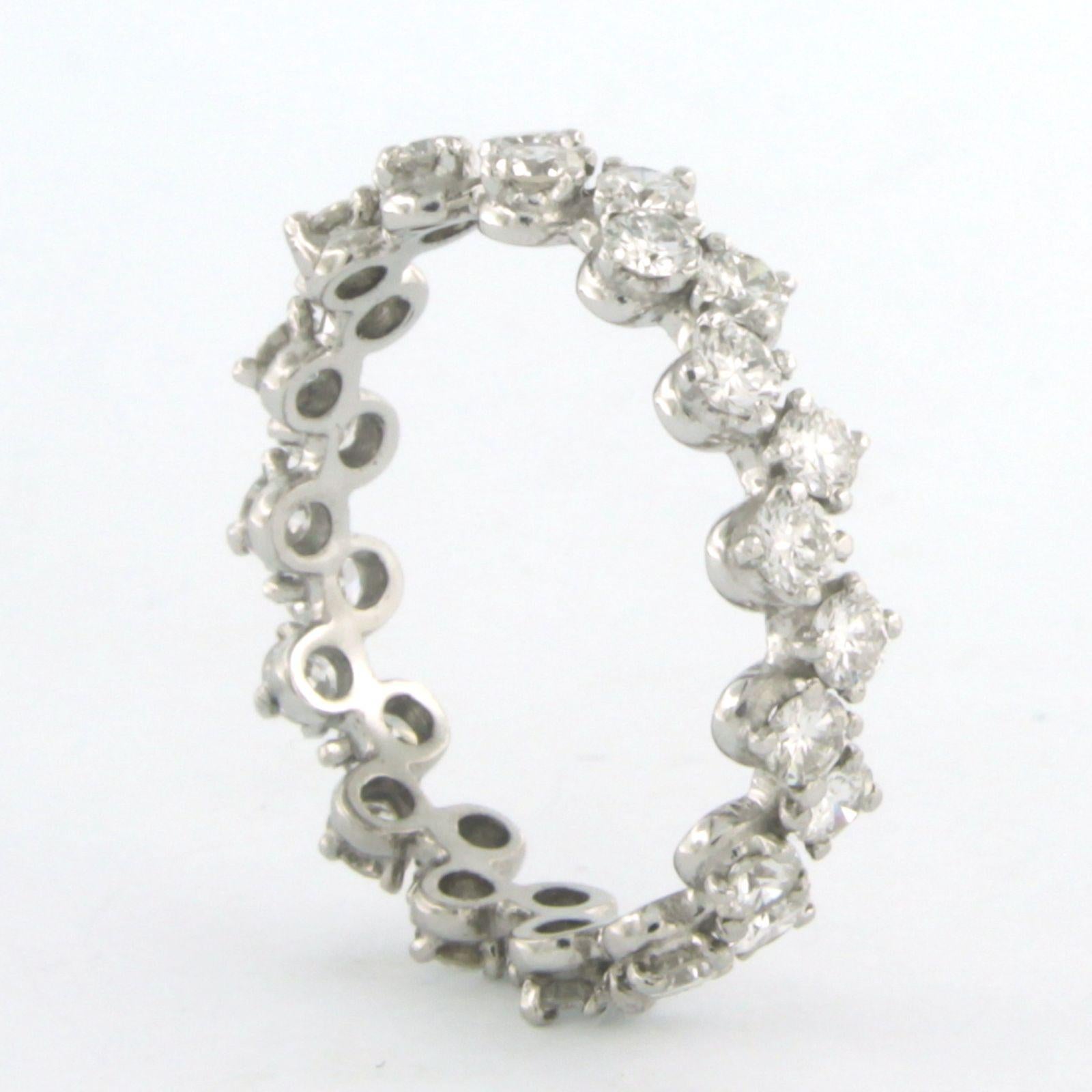 Diamond eternity ring 18k white gold For Sale at 1stDibs