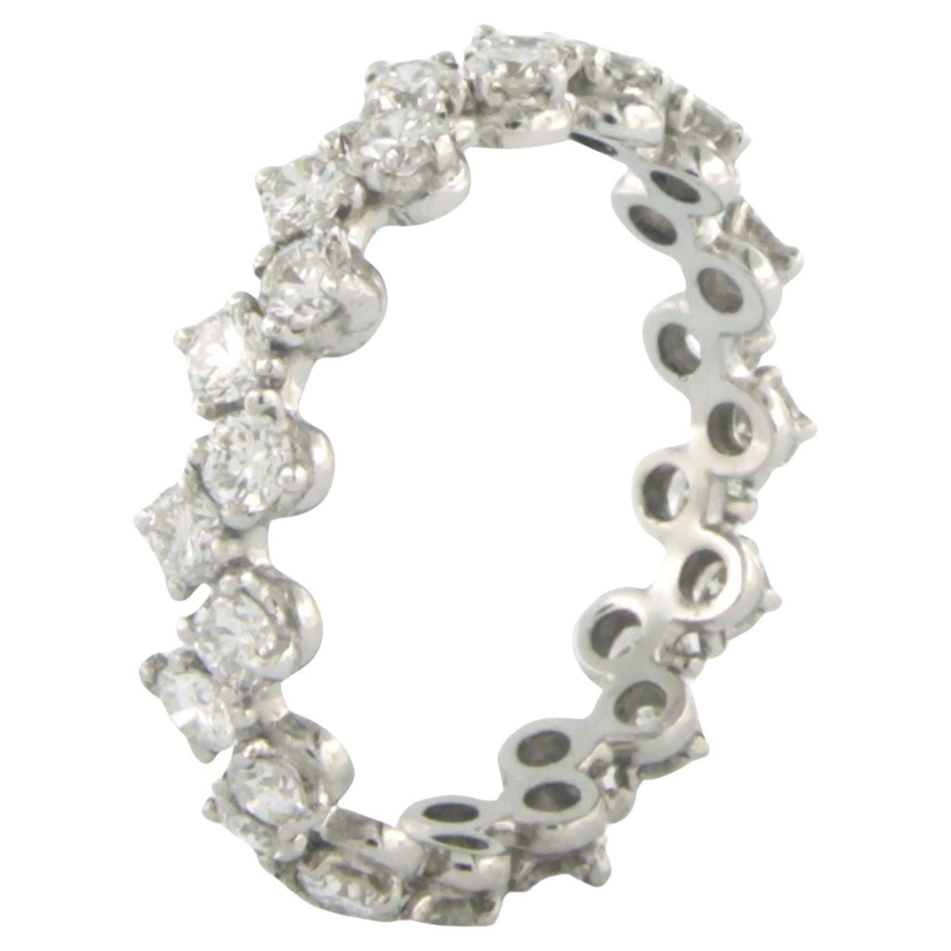 Diamond eternity ring 18k white gold For Sale at 1stDibs