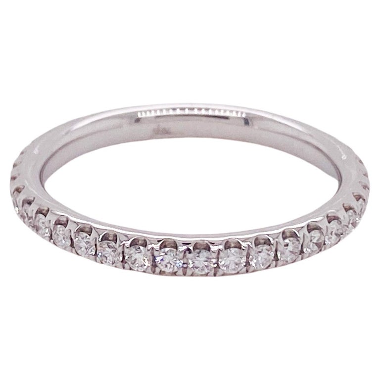 Diamond Eternity Ring Stackable Band 0.55 Carat 14k White Gold, Low ...