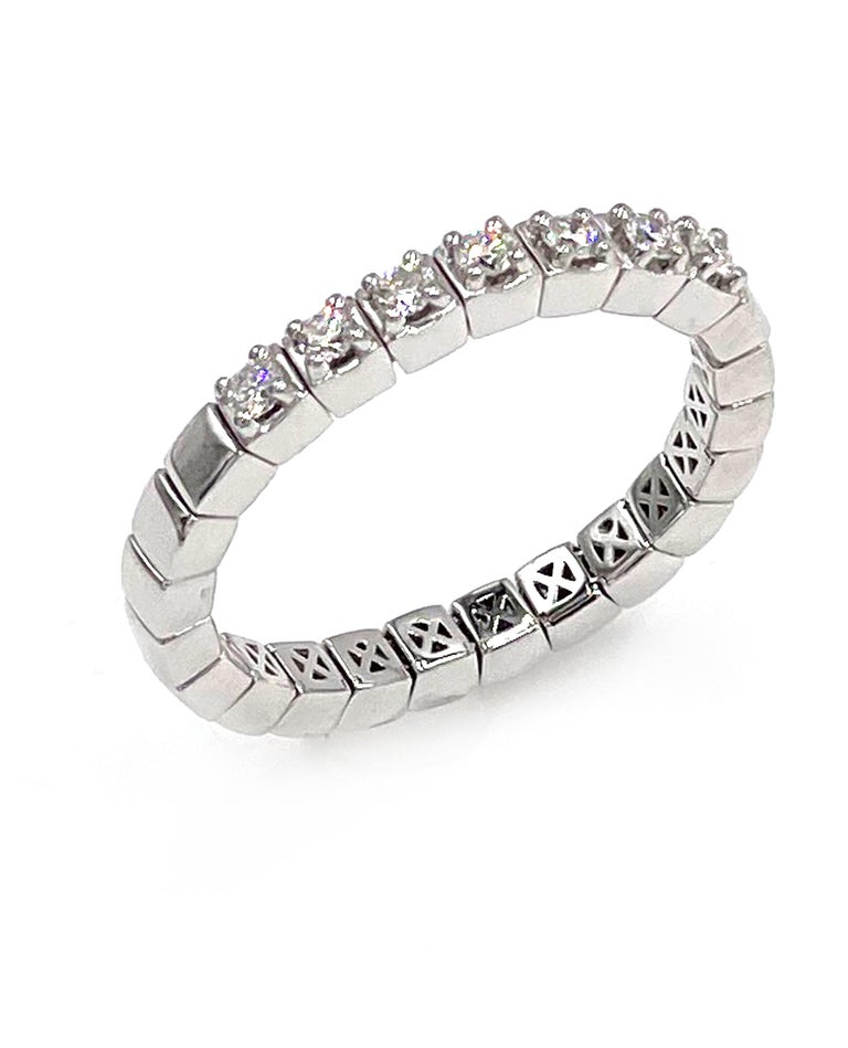 Diamond Expansion Ring, 18K White Gold at 1stDibs