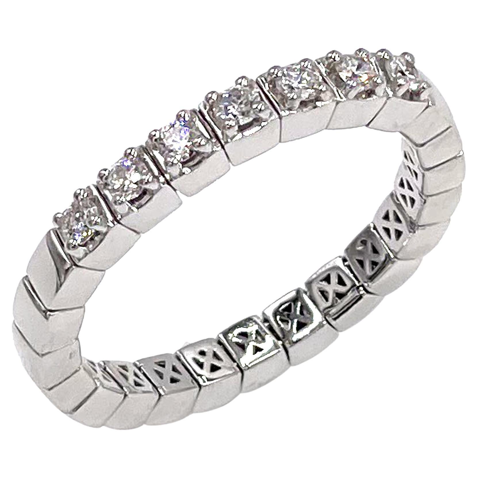 Diamond Expansion Ring, 18K White Gold at 1stDibs