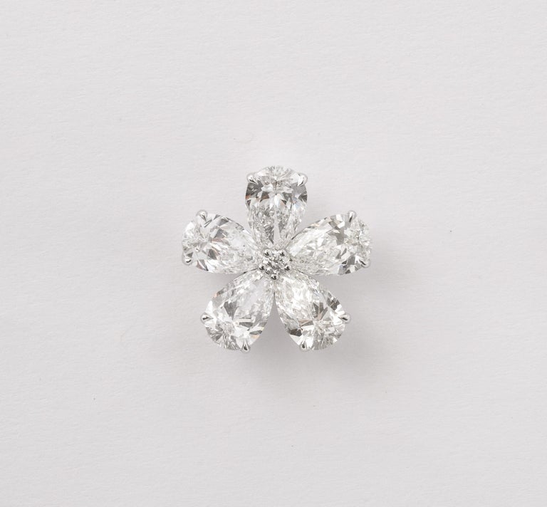 Diamond Flower Earrings For Sale at 1stDibs