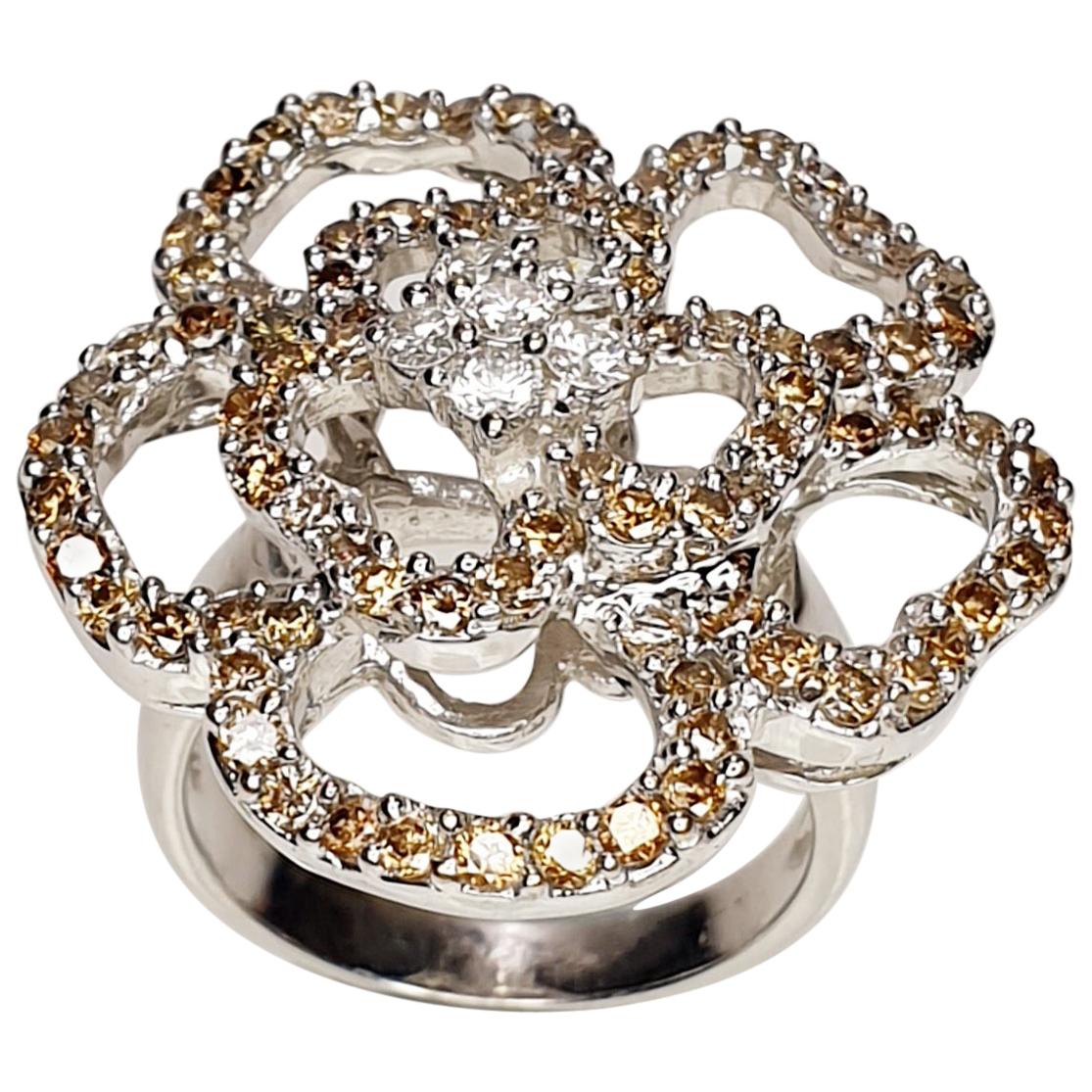 Chanel Camellia Diamond Gold Flower Engagement Ring at 1stDibs | chanel ...
