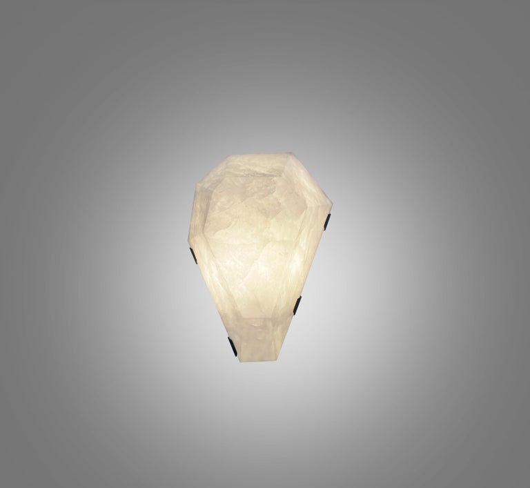 Diamond Form Rock Crystal Wall Sconces by Phoenix For Sale at 1stDibs ...