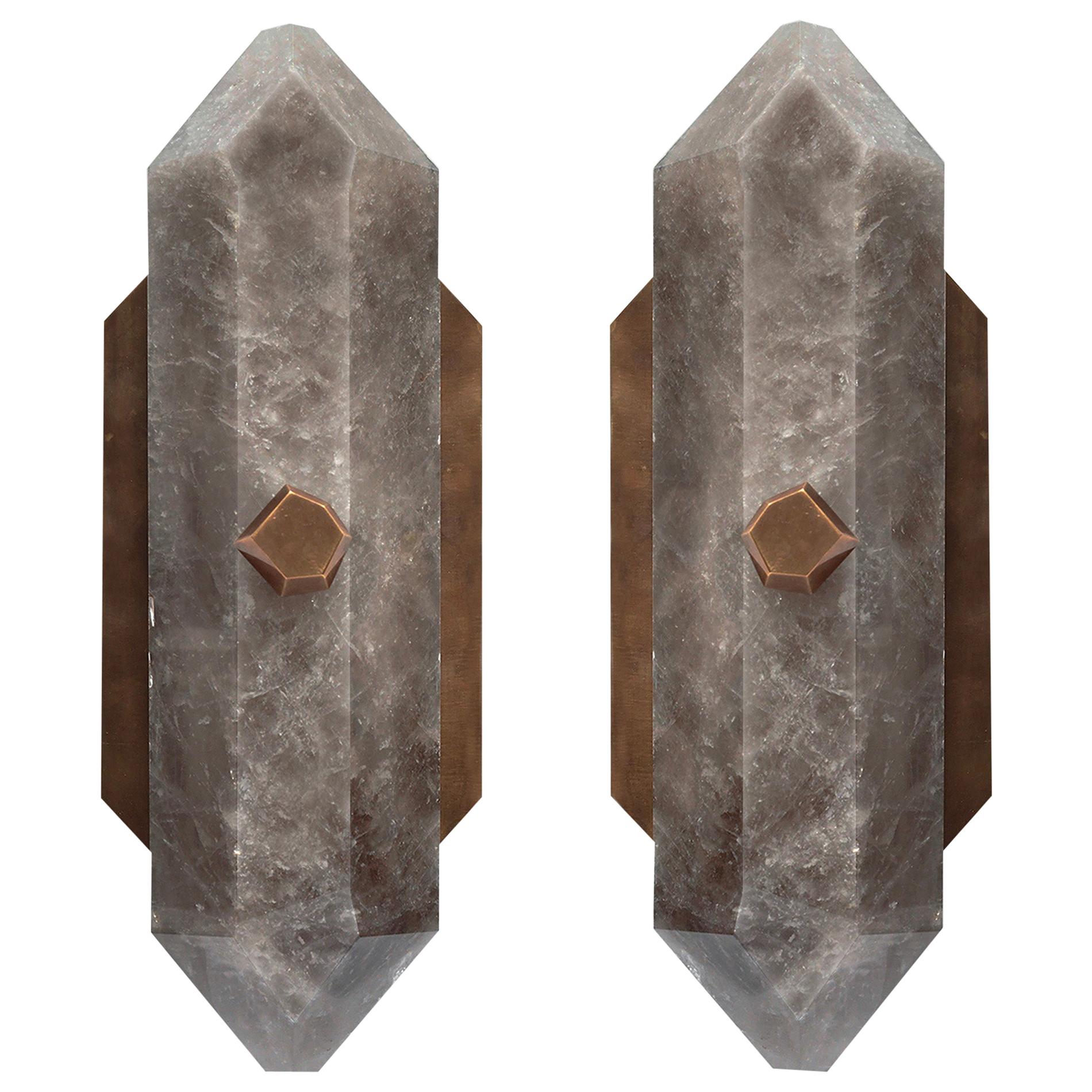 Grotto Rock Crystal Sconces by Phoenix For Sale at 1stDibs