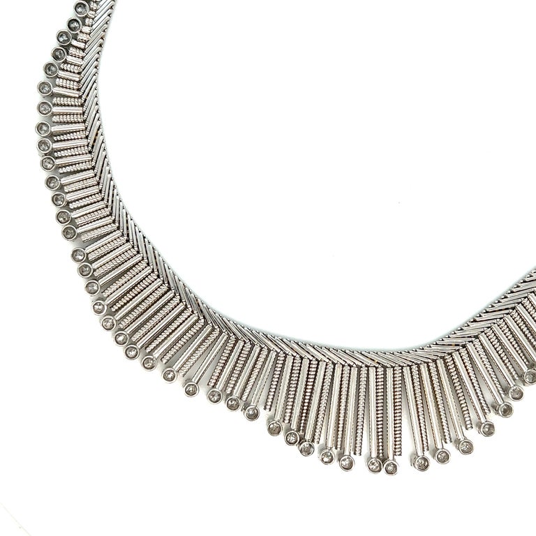Diamond Fringe Necklace For Sale at 1stDibs